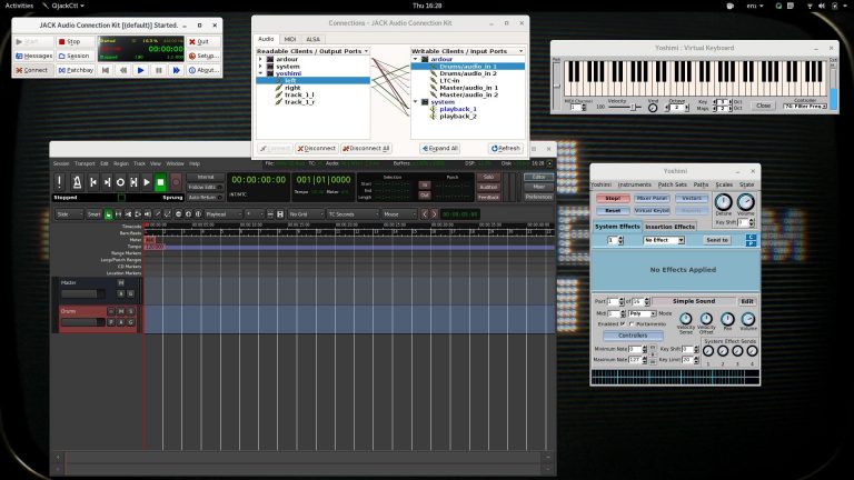 Your own music studio with JACK, Ardour and Yoshimi – Purism
